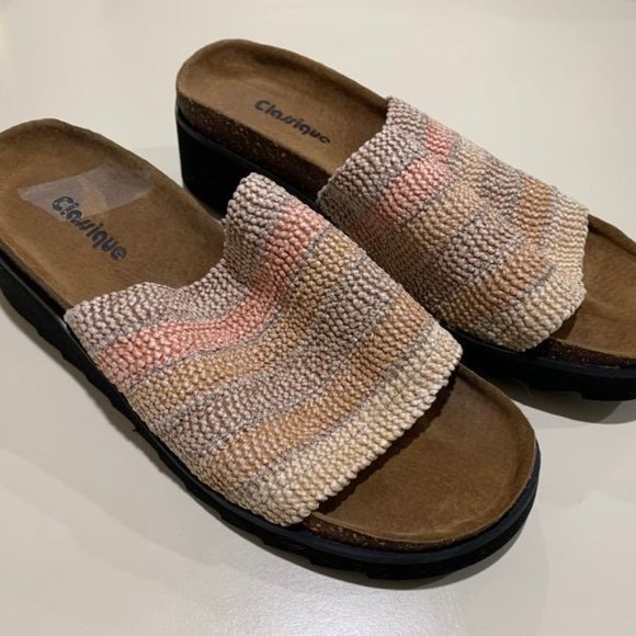 Classique | Shoes | Classique Womens Cork Clogs Mules Slip On Sandals ...